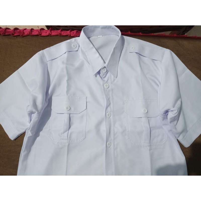 Jual Baju Pdh Putih Pria Polos Lengan Pendek Baju Dinas Putih Asn Di Seller Baju Dinas