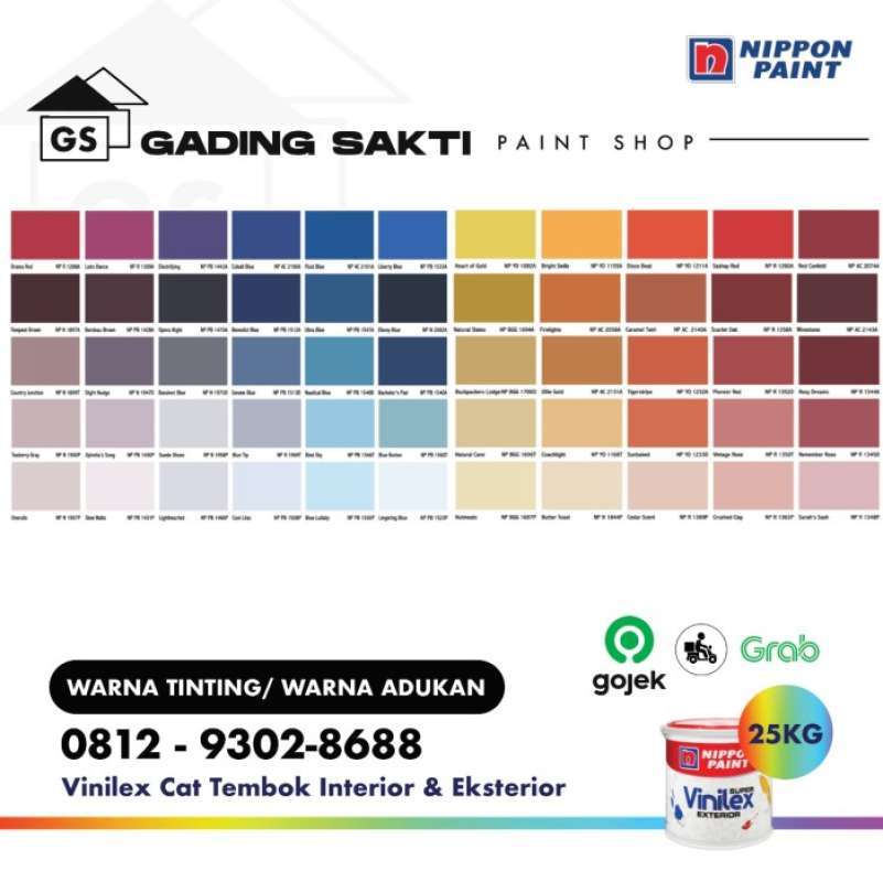 Promo Nippon Vinilex Super (warna Tinting) / Cat Tembok Exterior Pail ...