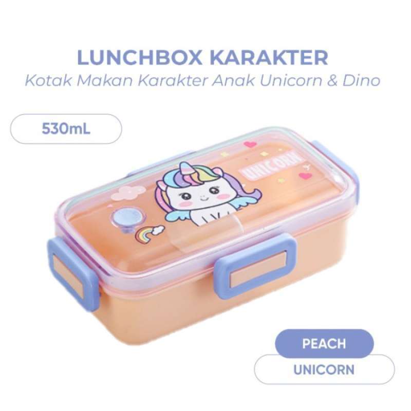 Jual Lunch Box Anak Tk Sd Paud Kotak Bekal Bento Box Sekat Lucu Unicorn ...
