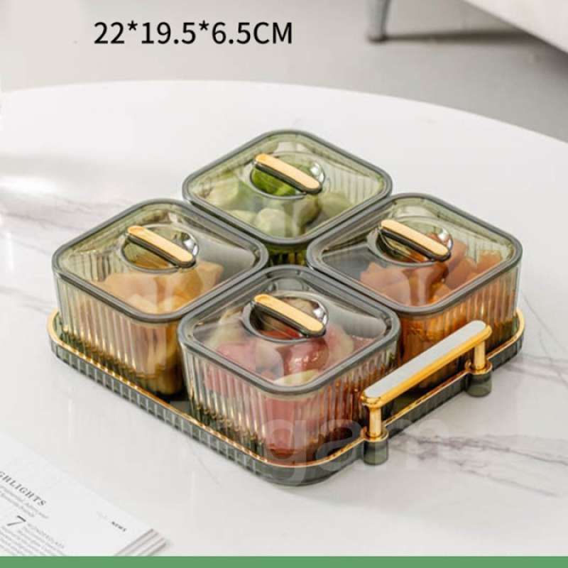 Jual Megam Toples Set Penyimpanan Makanan Saji Tempat Cemilan Tray ...