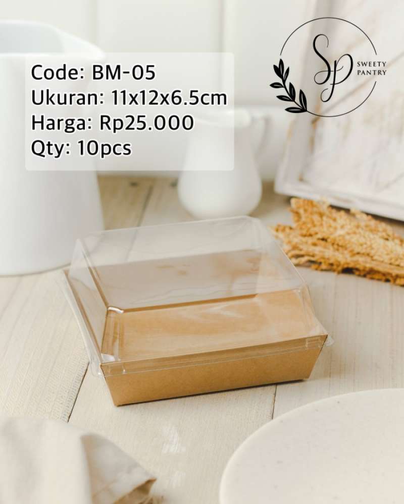 Jual Box Mika 2 - Cake Case Mika Packaging Kue Salad Burger Hotdog - 10 ...