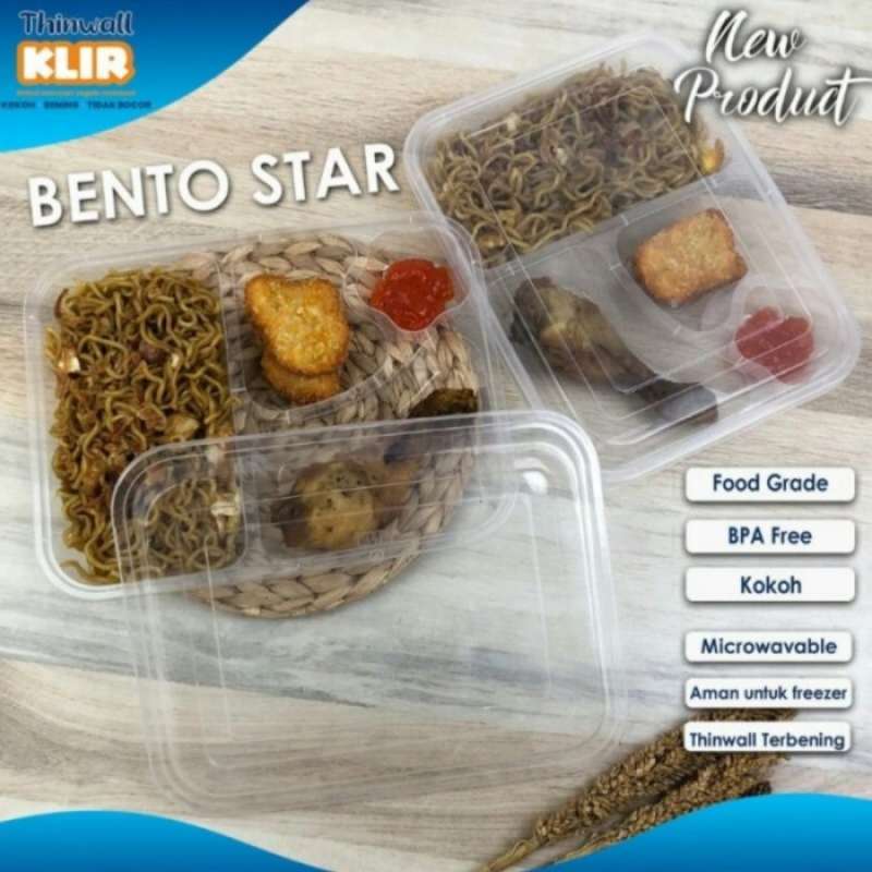 Jual Thinwall Klir Bento Star / Klir Bento Bintang Kotak Makanan Isi ... Jual Thinwall Klir Bento Star / Klir Bento Bintang Kotak Makanan Isi ...