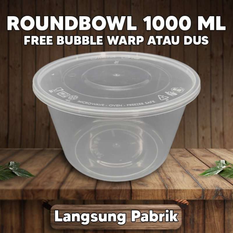 Jual Thinwall 1000 Ml Bulat - Mangkok - Bowl - Toples Bulat Sop Di ...