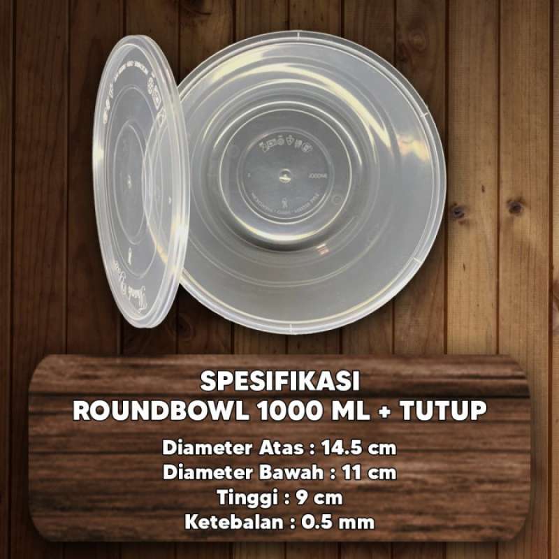 Jual Thinwall 1000 Ml Bulat - Mangkok - Bowl - Toples Bulat Sop Di ...