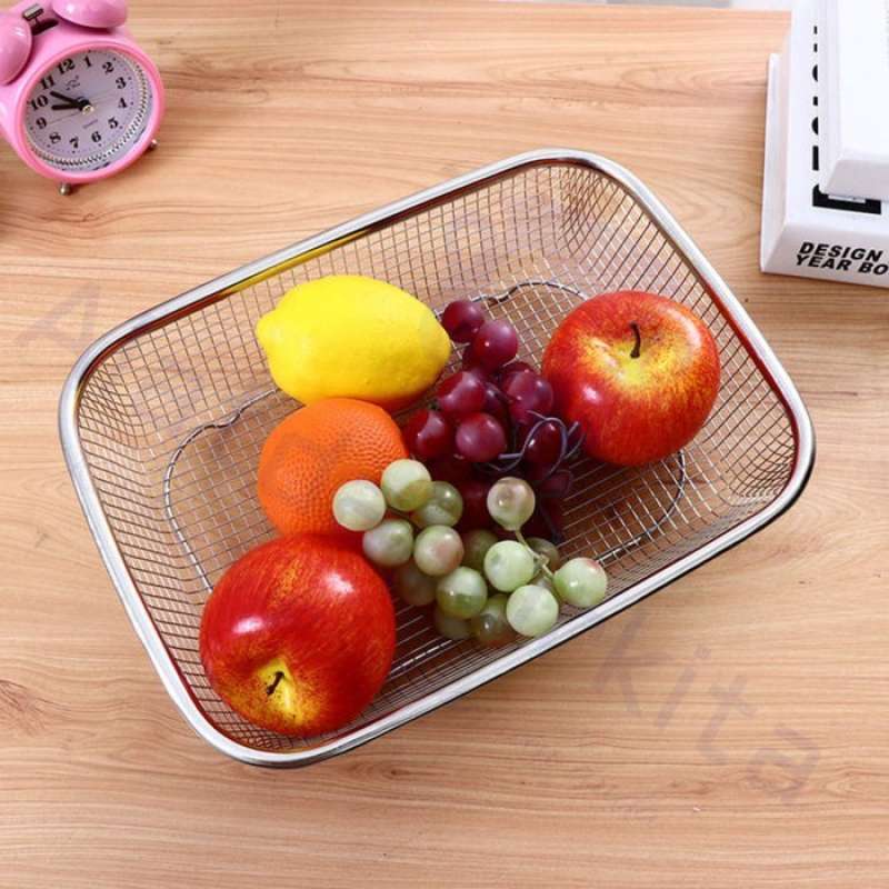 Jual Keranjang Peniris Makanan Strainer Food Colander Stainless Steel ...