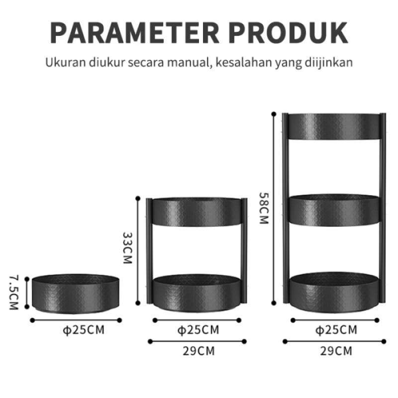 Jual Rak Putar Penyimpanan Bumbu Dapur Rotating Storage Rack Di Seller ...