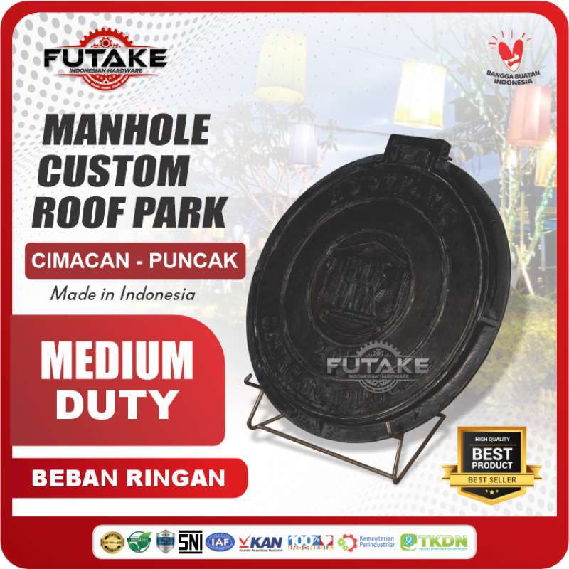 Jual Manhole Cover 600mm Manhole Medium Duty Roof Park Penutup Lubang ...