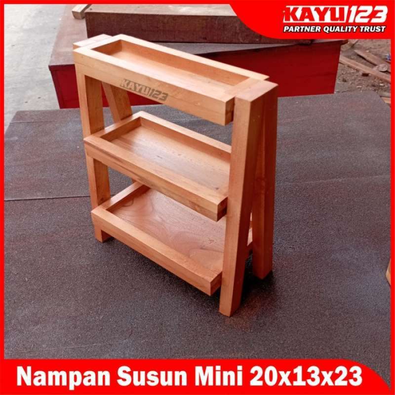 Jual Nampan Susun Mini 20x13x23cm Rak Kayu Mini Multi Fungsi Di Seller ...