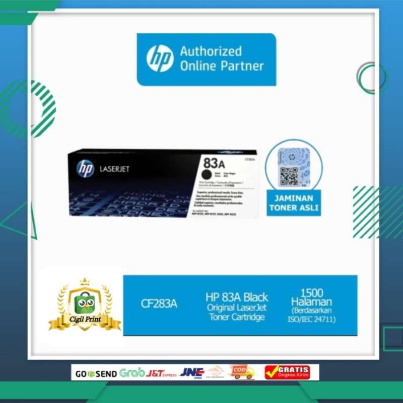 Promo Toner Hp 83a Black Original Cartridge (cf283a) Diskon 33% Di Seller Ksm Store - Meruya ...
