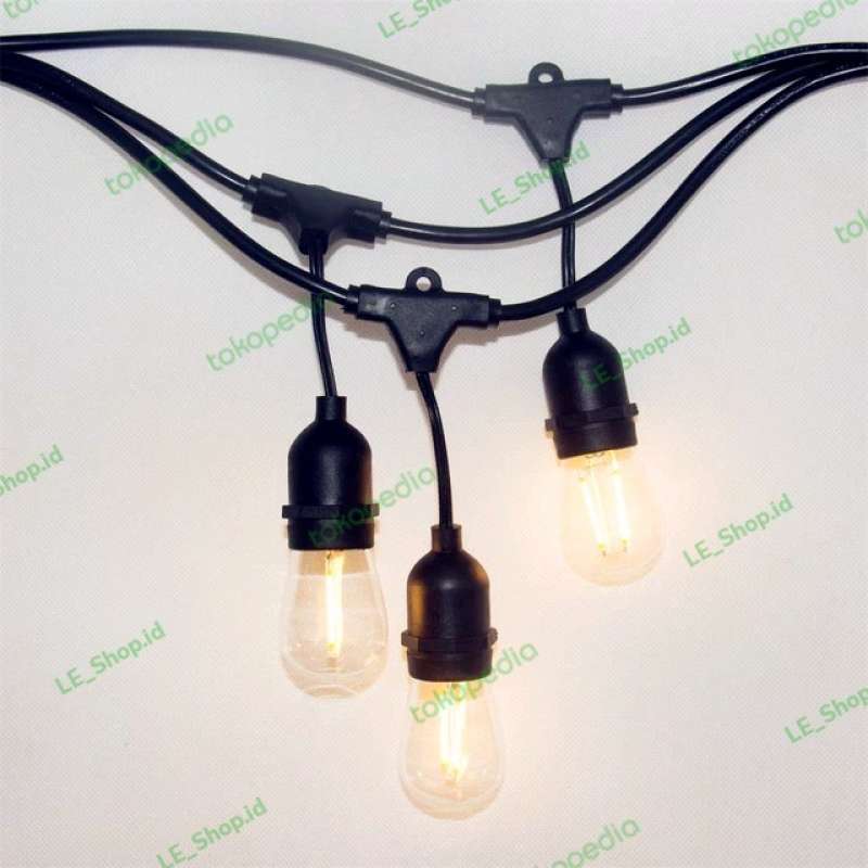 Promo Kabel Fitting Lampu Outdoor 10m 10ft - Fitting String Light 10m ...