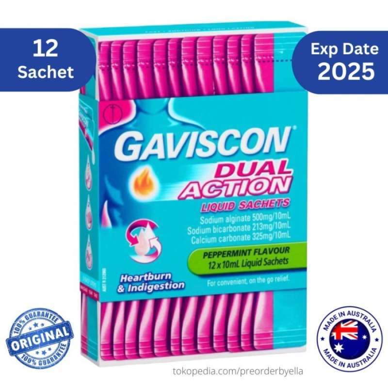 Promo Gaviscon Dual / Double Action 12 X 10 Ml Liquid Sachets Diskon 33 ...