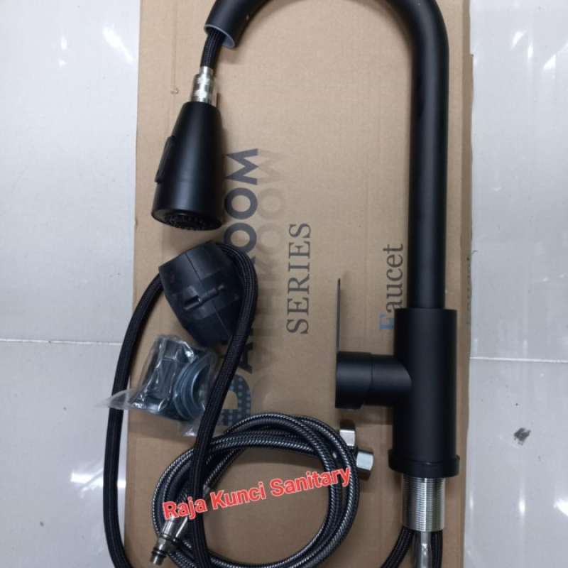 Jual Kran Sink Mixer Tarik Stainless Sus 304 Hitam/black/kran Cuci ...