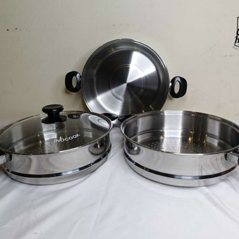 Jual Panci Kukus Stainless Steel 3 Susun 30cm / Panci Steamer 3 Susun ...