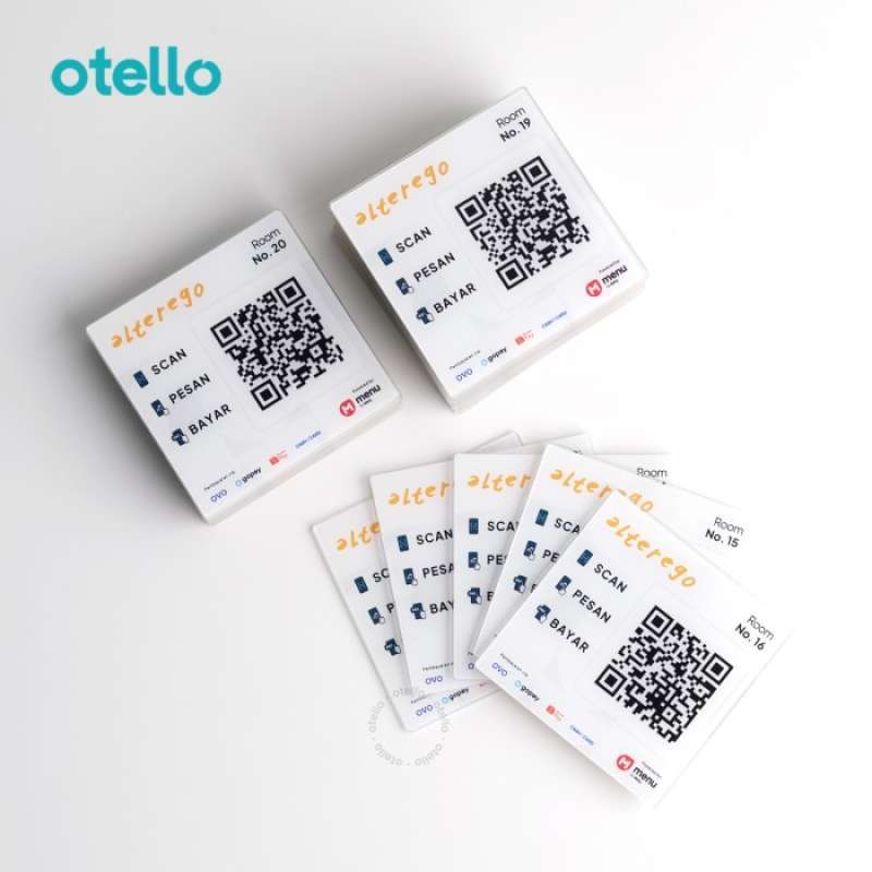 Jual Custom Nomor Meja Tempel Akrilik Print Label Tag Table Sign Qr ...
