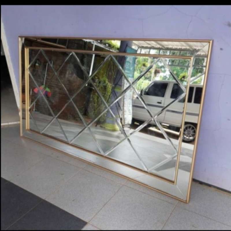 Jual Custom Kaca Cermin Bevel + Bingkai Kayu Di Seller Up Store9 ...