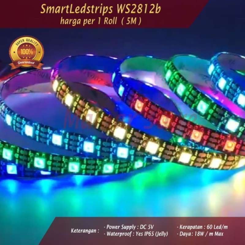 Promo Rgb Smart Led Strip Ws2812b Ws2812 Ws2811 Pcb Putih Per 1 Roll ...