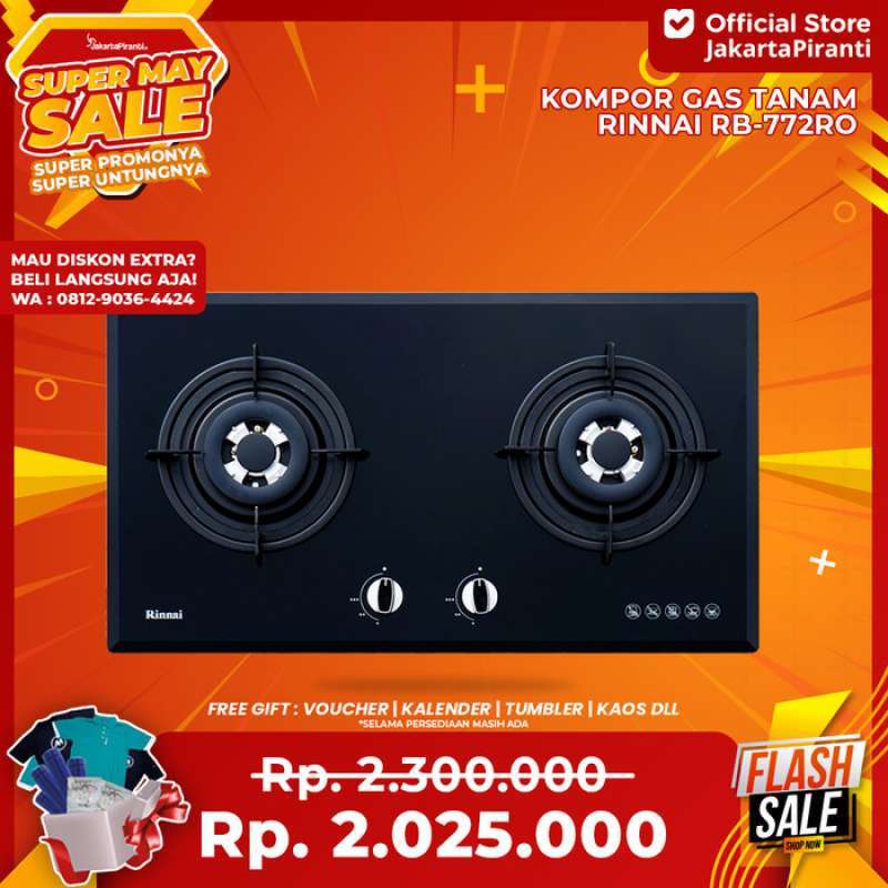 Jual Built-in Gas Hob Kompor Gas Rinnai Tanam 2 Tungku Rb-772 Ro (g) Di Seller Jete Store ...