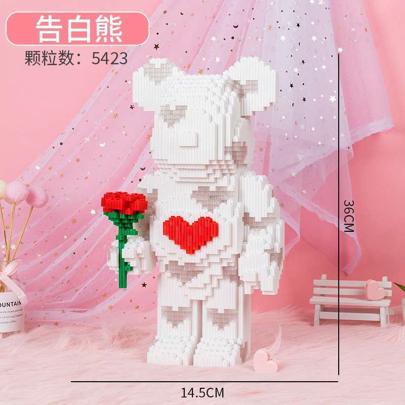 Jual 32-36 Cm Valentine Jumbo Big Size Violent Bear Mikro Block/ Micro ...