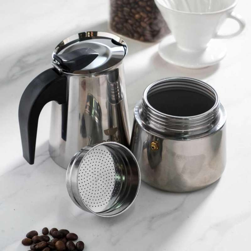 Jual Moka Pot Espresso Coffee Maker Stovetop 9 Cup 450ml Z20 Grinder ...