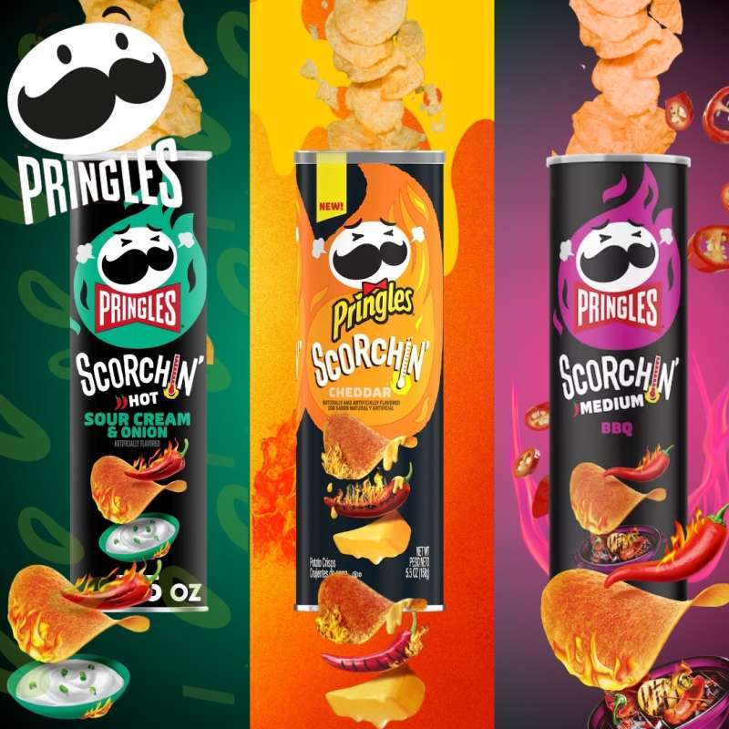 Jual Pringles Scorchin Potato Crisps 1 Pcs, Rasa Cheddar Di Seller Djl ...
