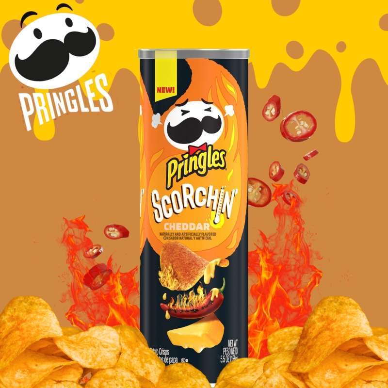 Jual Pringles Scorchin Potato Crisps 1 Pcs, Rasa Cheddar Di Seller Djl ...