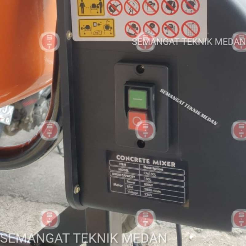Jual Mesin Molen Pengaduk Aduk Semen Listrik Concrete Mixer 180l Sumura Di Seller Semangat ...