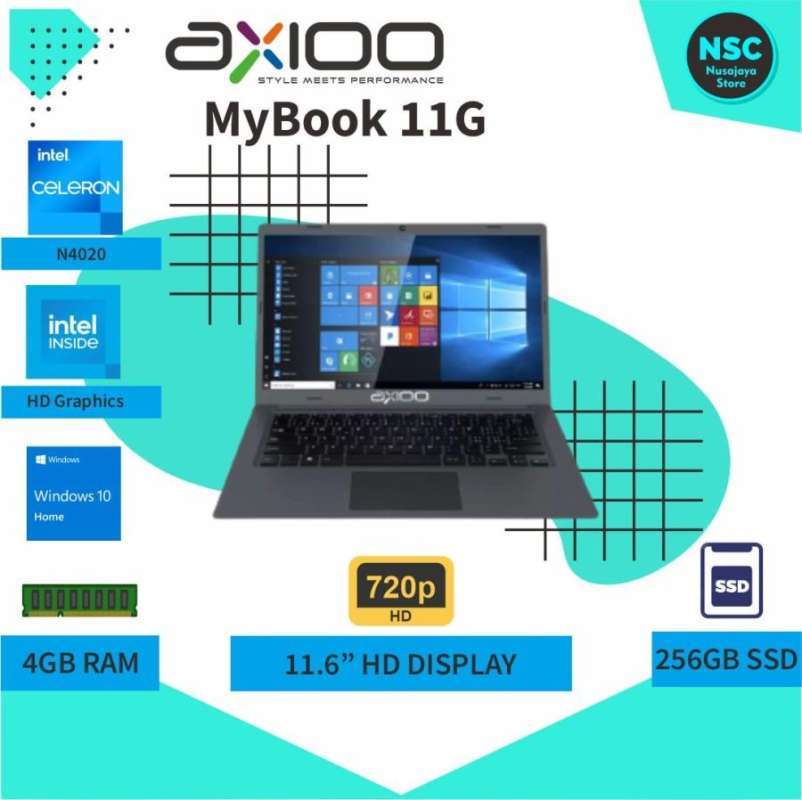 Jual Axioo Mybook 11g Intel N4020 Ram 4gb Ssd 256gb 11hd Windows 10 Di ...