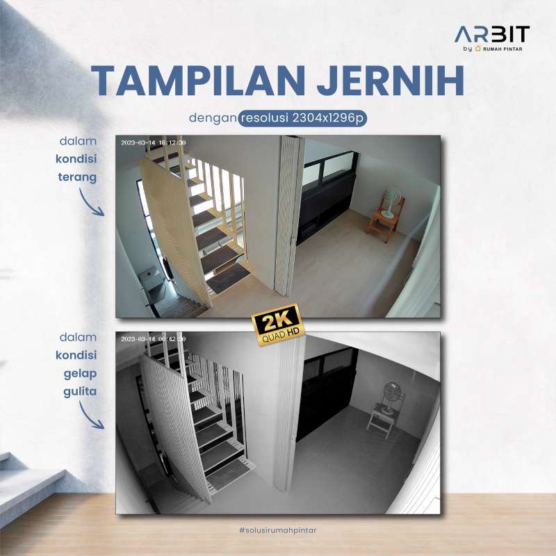 Promo Arbit Indoor Ptz Cctv Security Ip Camera 2k 3mp Wireless Nvr Night Vision Smart Home ...