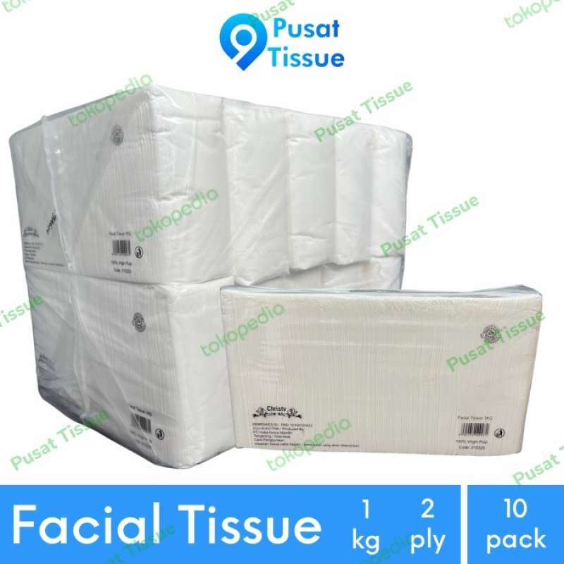 Promo 1 Bal Facial Tissue 1kg / 10 Pack Tisu Wajah Lembut 1000gr Murah ...