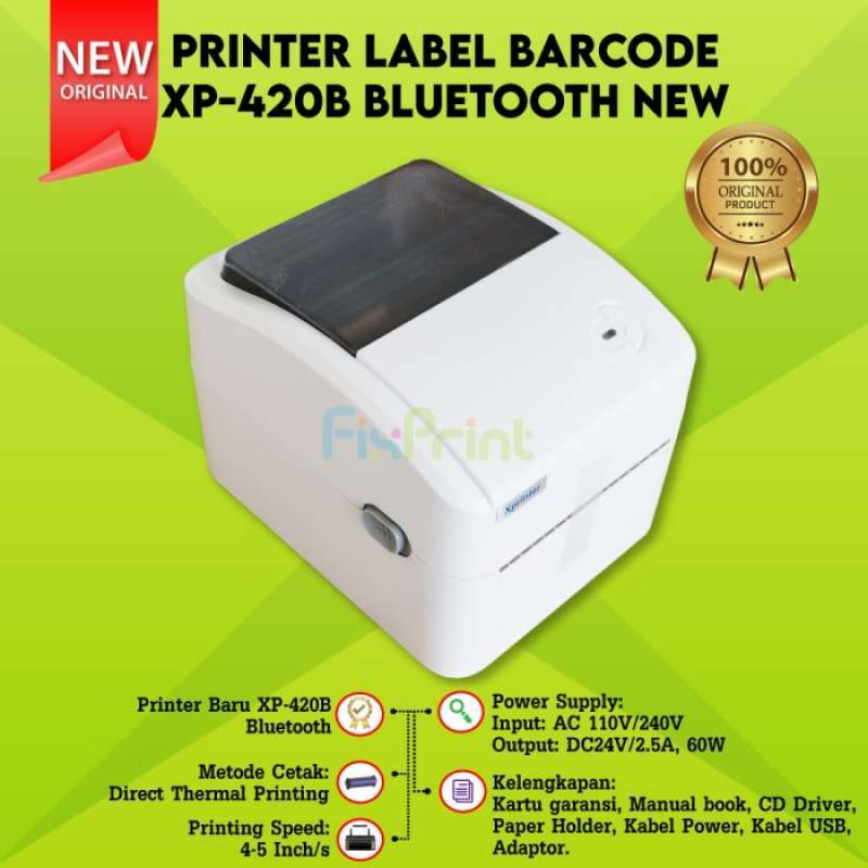 Promo 100% Produk Ori Xprinter Xp-420b 420b Usb Thermal Printer Barcode ...
