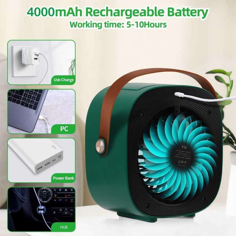 Promo Jennioem Air Cooler Mini Fan Ac Kipas Penyejuk Ruangan 180ml F12 ...