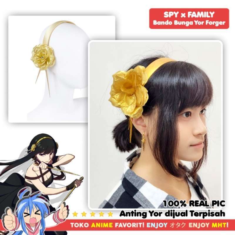Jual Bando Spy X Family Yor Forger Cosplay Anime Kostum Gold Rose Di ...
