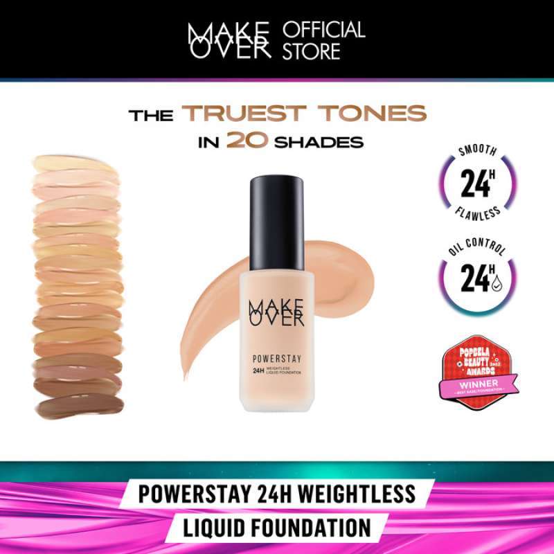 Jual Make Over Powerstay 24h Weightless Liquid Foundation 40ml ...