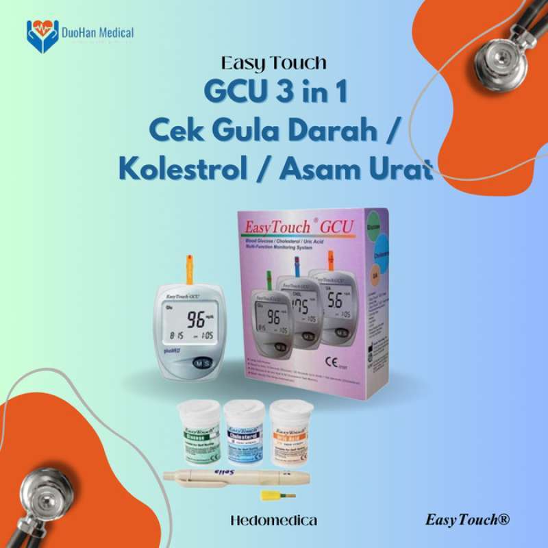 Promo Easy Touch Gcu / Alat Cek Darah 3in1 - Cek Gula Darah Kolesterol ...