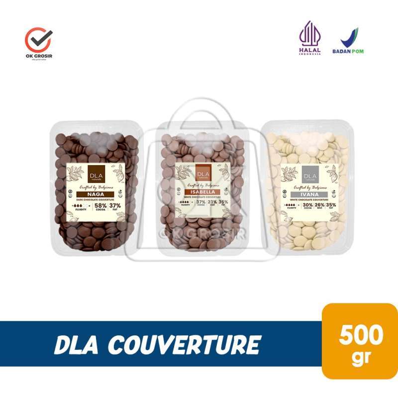 Promo Coklat Kovertur Chocolate Couverture Dla Natural (500 Gr) Diskon ...