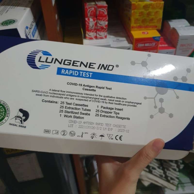 Jual Lungene Ind Rapid Tes Antigen Swab Nasofaring/nasal Isi 25 Pcs Per ...
