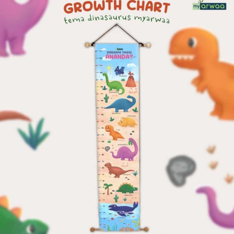 Jual Growth Chart Kain Premium & Kayu | Pengukur Tinggi Badan Anak ...