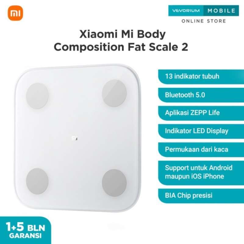 Jual Xiaomi Mi Body Composition Fat Scale 2 Fat Weight Timbangan Pintar ...