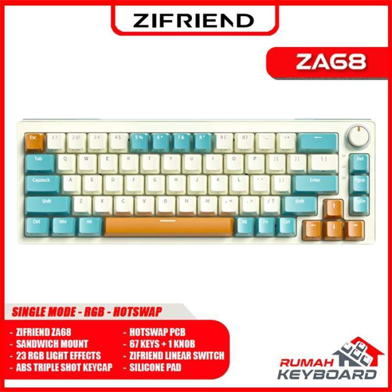 Jual Mechanical Keyboard - Zifriend Za68 - 65% - Wired - Rgb - Hotswap ...