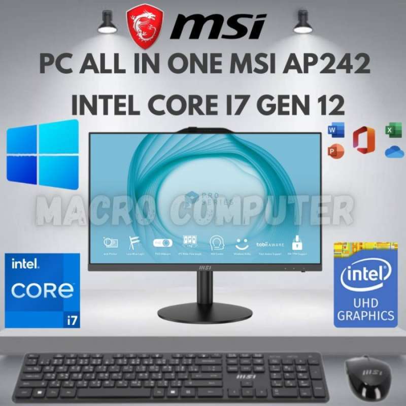 Jual Msi Aio Pc I7 12700 Ram 32gb Ssd 512gb Led 24 All In One Pc I7 Ap242 - Ram 16g+nvme512 Di ...