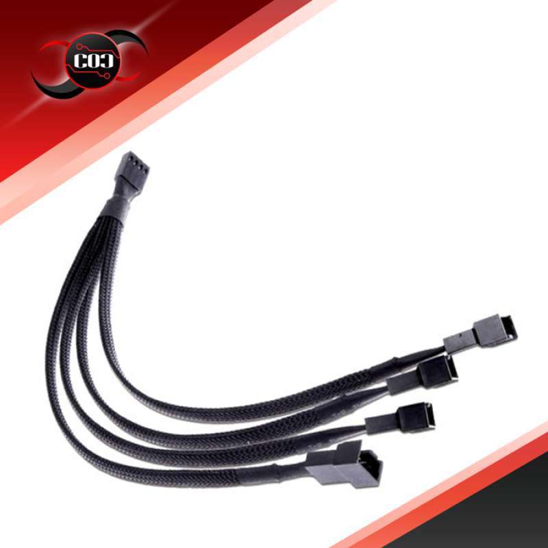 Jual Kabel Splitter Pwm To Pwm 4pin 12v 4x Cooling Fan Cable Fan Hub Di ...