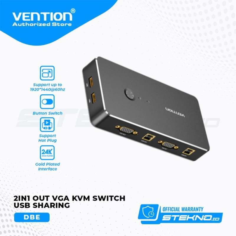 Jual Vention Kvm Switch Vga Usb Printer Sharing Keyboard Mouse Pc Di ...