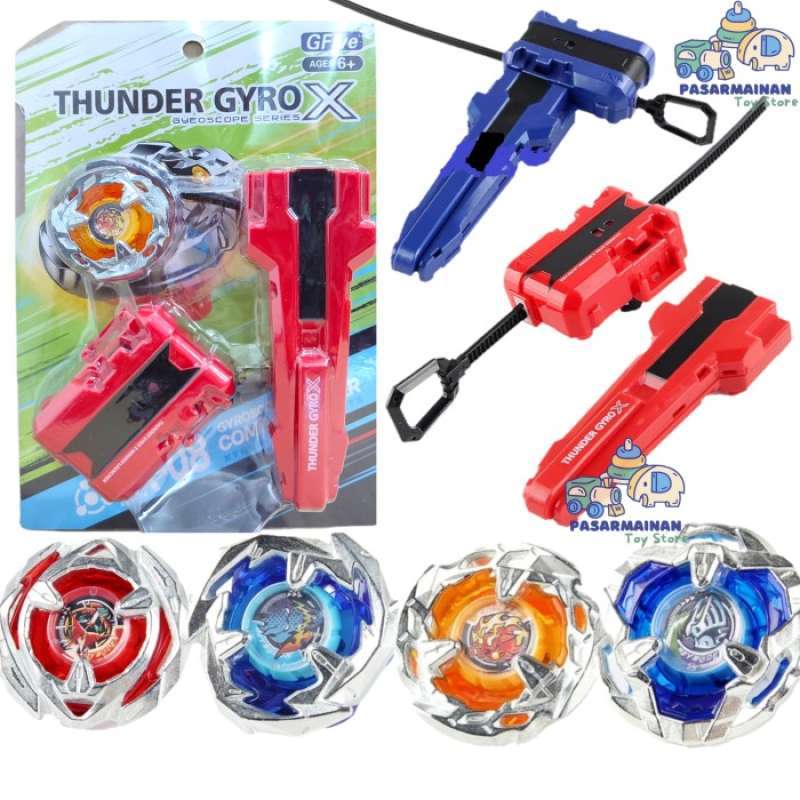 Promo Mainan Gangsing Beyblade Burst Thunder Gyro X Beybalde X Set Launcher Diskon 50% Di Seller ...