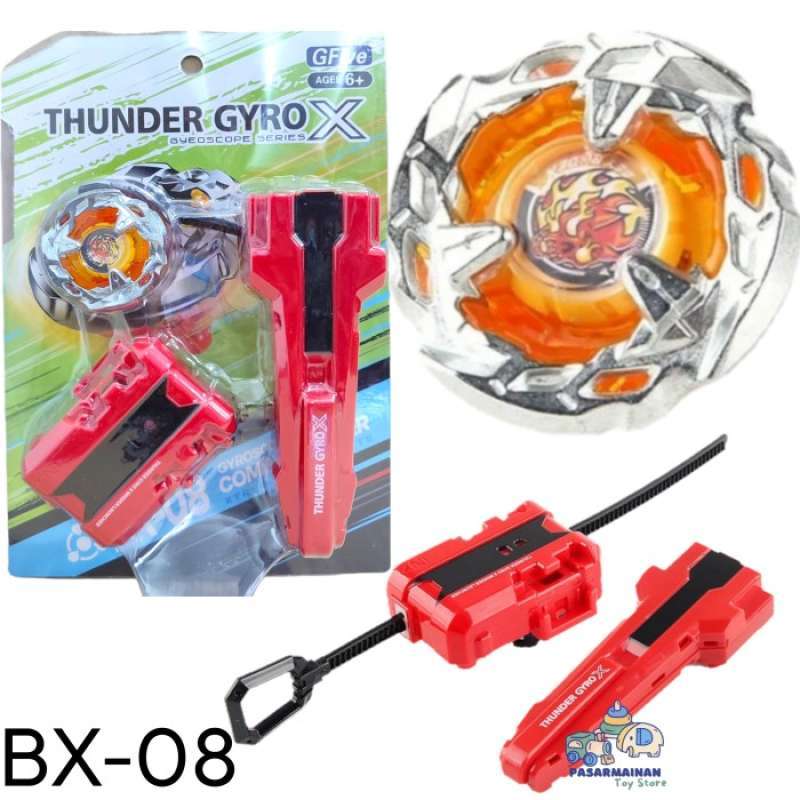 Promo Mainan Gangsing Beyblade Burst Thunder Gyro X Beybalde X Set Launcher Diskon 50% Di Seller ...