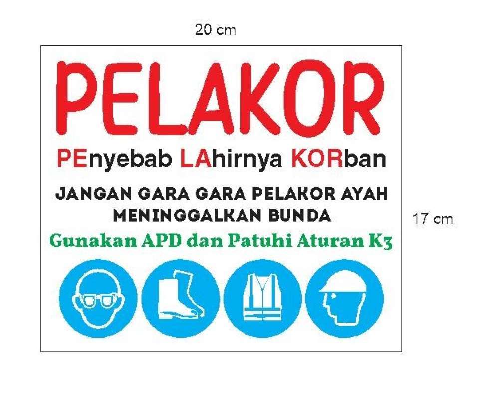Jual Stiker Lucu Vinyl K3 Keselamatan Kesehatan Kerja Safety First ...