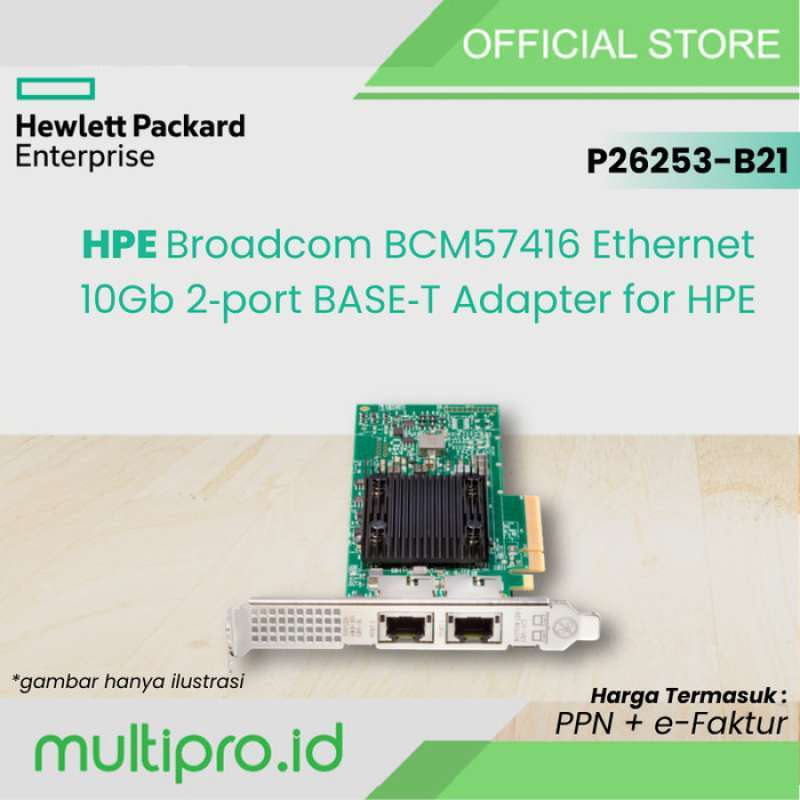 Jual Ethernet Broadcom Bcm57416 10gb 2â€‘port Baseâ€‘t Adapter For Hpe ...