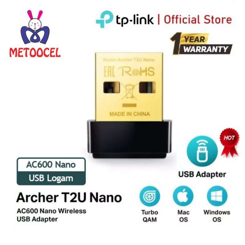 Jual Tp-link Archer T2u Nano Ac600 Dual Band Wireless Usb Adapter Wifi ...