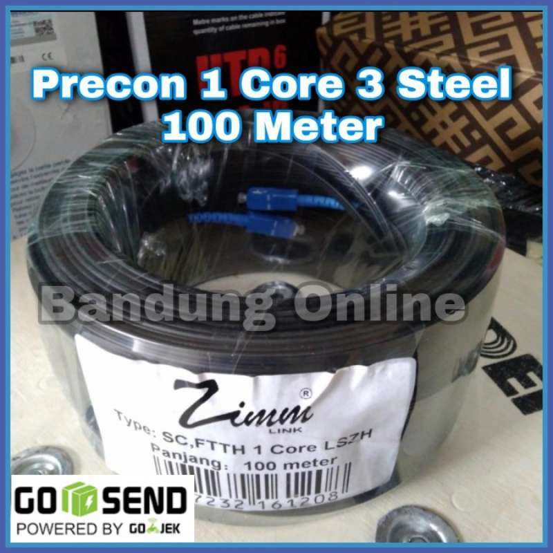 Jual Kabel Fo 1 Core 3 Steel Precon Siap Pakai Dropcore 1core 50 75 100 ...