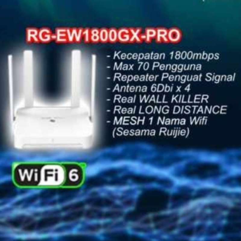 Jual Router Ruijie Reyee Rg-ew 1800 Gx Pro Wifi 6 Dual Band Gigabit Di ...