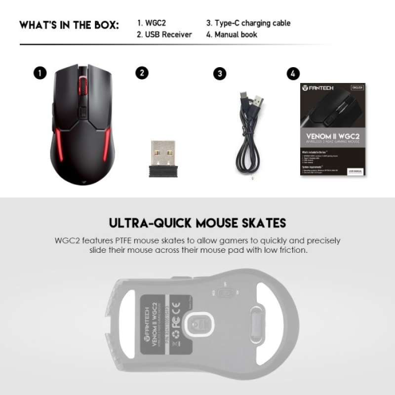 Promo Fantech Venom Ii Wgc2 Wireless Mouse Gaming Rechargeable - Green ...